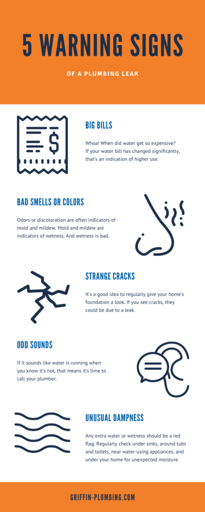 5 Warning Signs of a Plumbing Leak - Griffin Plumbing, Inc.